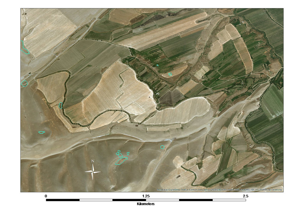 Murghab River by satellite – Central Asian Archaeological Landscapes